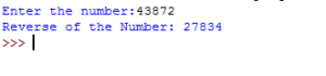 Python program to reverse a number