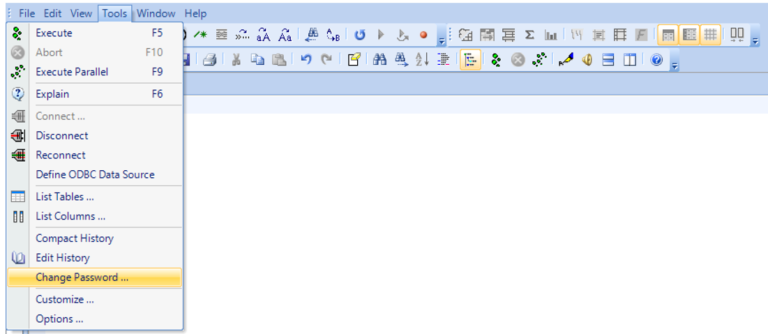 How to change the Teradata password?