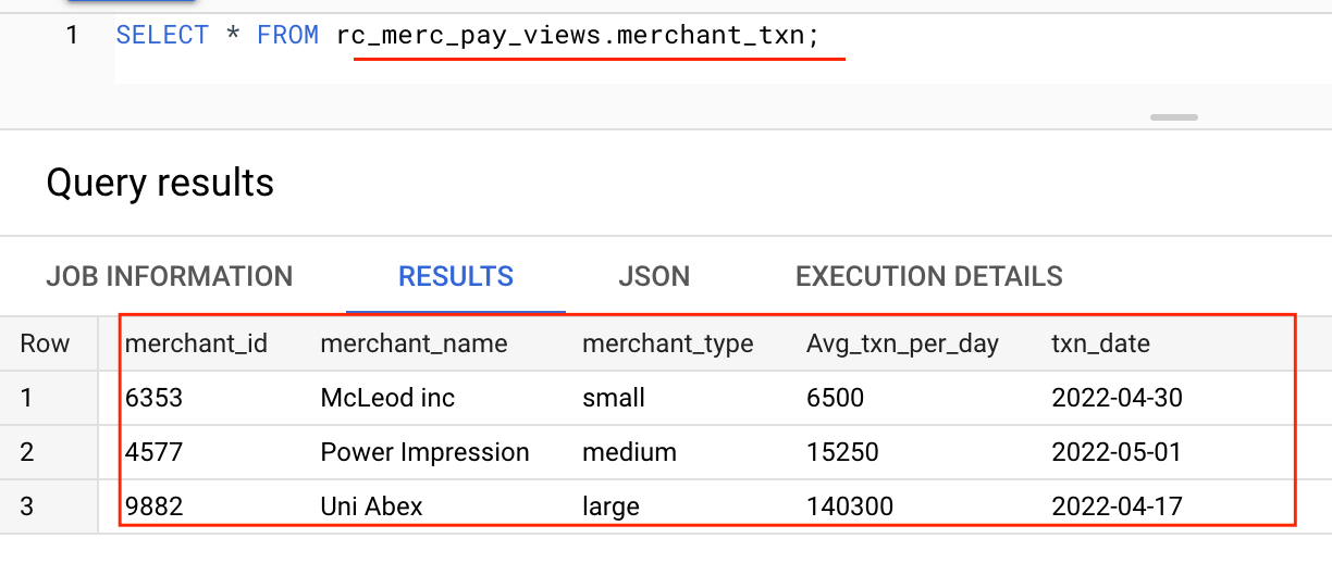 How to create a view in BigQuery?