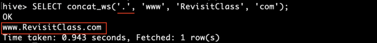 Concat and concat_ws function in Hive with examples